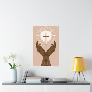 Sacred Christian Prayer Art, Religious Wall Poster, Inspirational Matte ...
