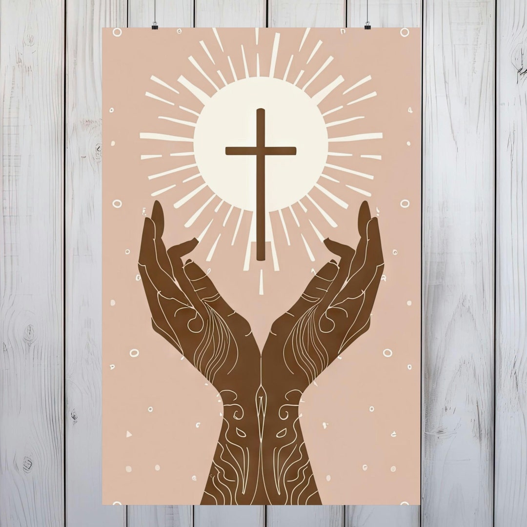 Sacred Christian Prayer Art, Religious Wall Poster, Inspirational Matte ...