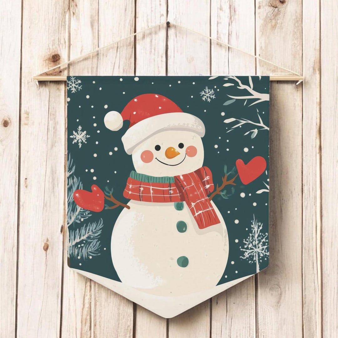 Christmas Holiday Wall Pennant Charming Seasonal Décor Festive Banner ...