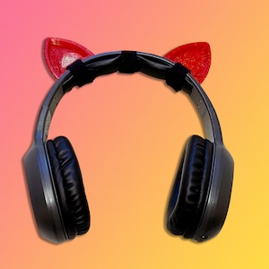 Cat Ears Headset Attachments & Cosplay Props. Twitch Streamer Gaming ...