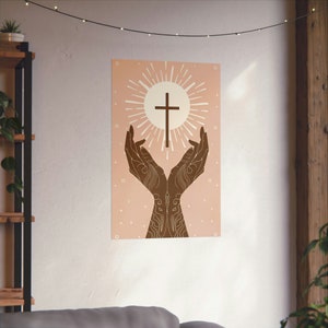 Sacred Christian Prayer Art, Religious Wall Poster, Inspirational Matte ...