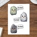 You Rock Cute Kawaii Stone Stickers 3 Cheerful Encouraging Rock Decals ...