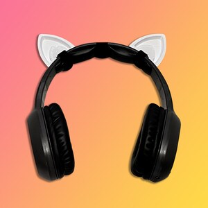 Cat Ears Headset Attachments & Cosplay Props. Twitch Streamer Gaming ...