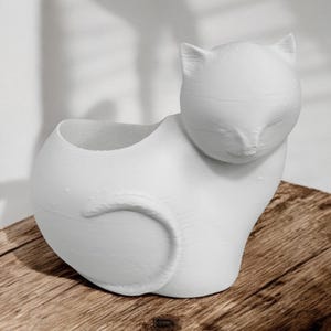 Adorable Cat Air Plant Stand - 3D Printed Cozy Planter - Perfect Gift ...