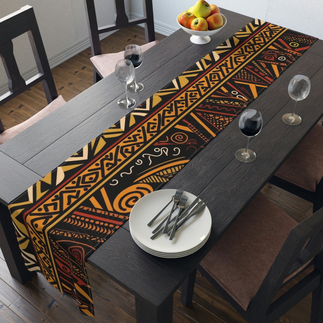 African Tribal Pattern Table Runner | Table Decor | Housewarming Gift ...