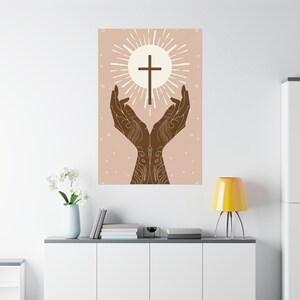 Sacred Christian Prayer Art, Religious Wall Poster, Inspirational Matte ...