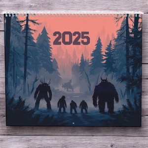 2025 Cryptid Wall Calendar - Etsy