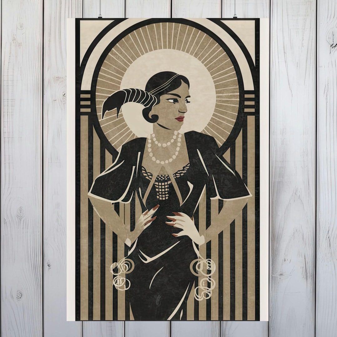 Art Deco Elegance, Vintage 1920s Inspired Wall Poster, Premium Fine Art ...