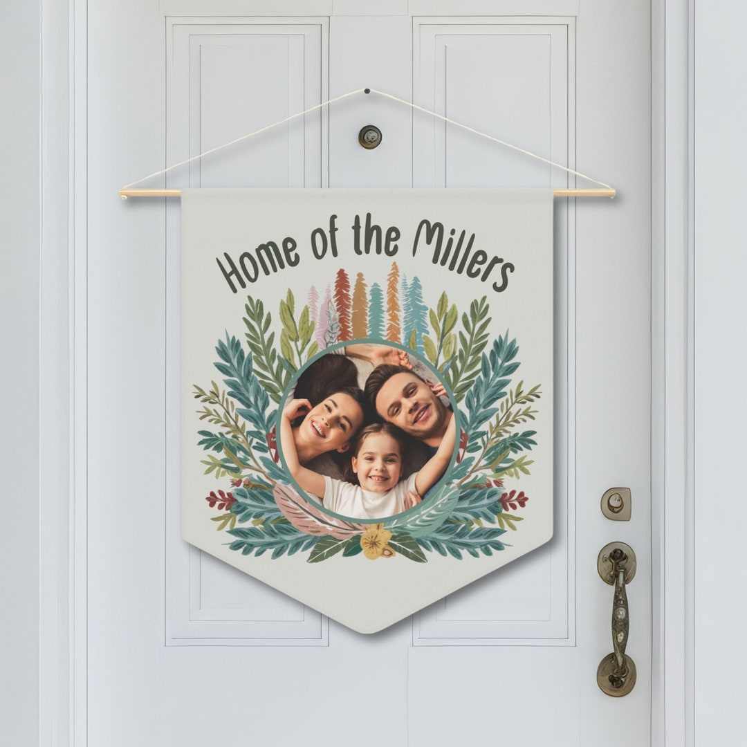 Custom Family Crest Wall Pennant Personalize With Your Photo & Name ...