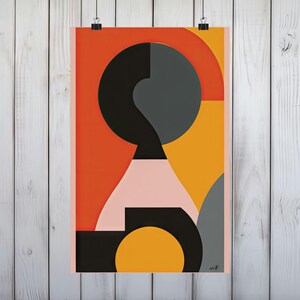 Stylish Modern Lithography Wall Poster, Abstract Colorful Design ...