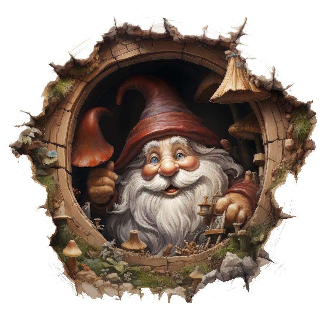 Whimsical Gnome World Wall Decal Sticker - Enchanting Wall Decor for ...