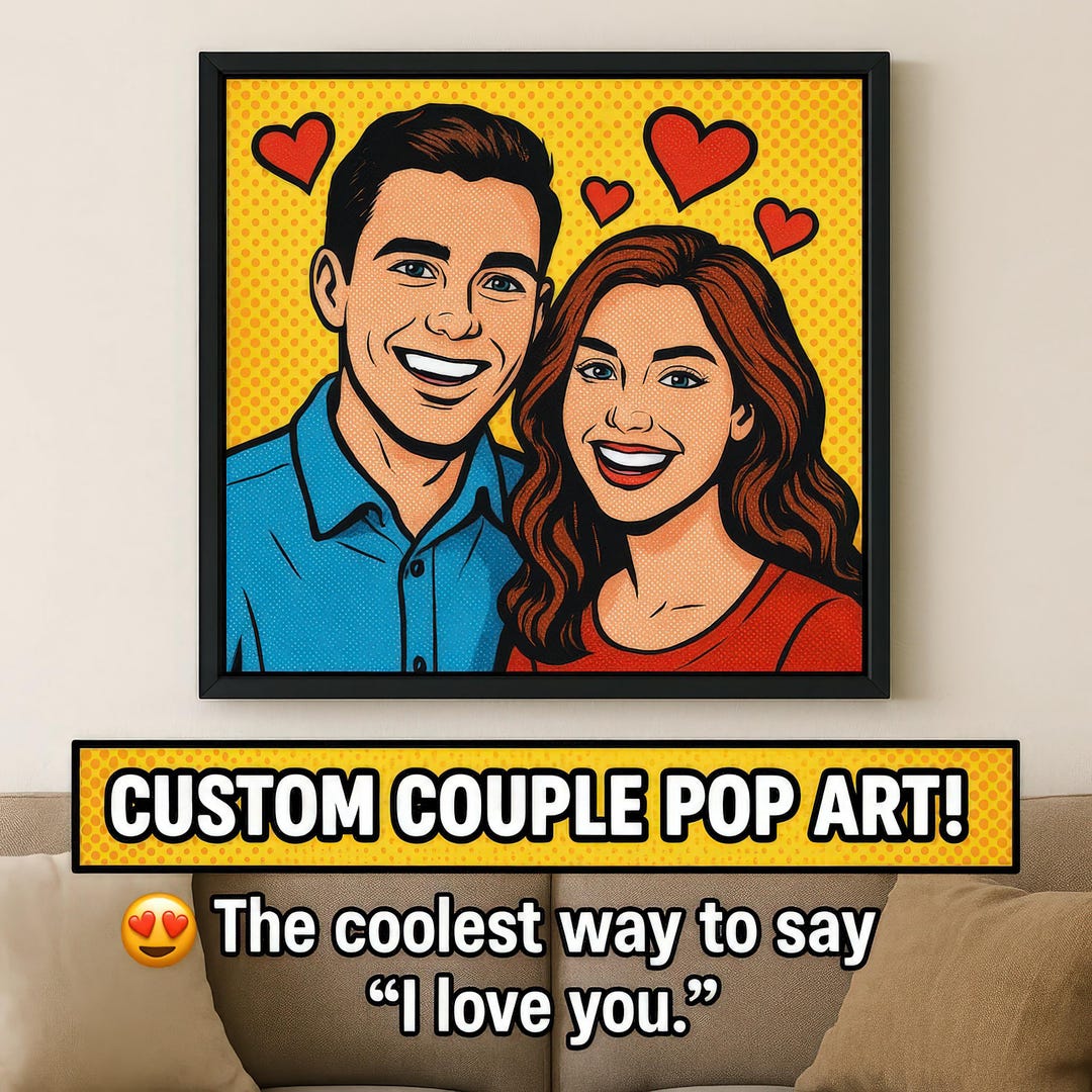 Custom Pop Art Portrait From Your Photo – Personalized Digital Art Gift ...