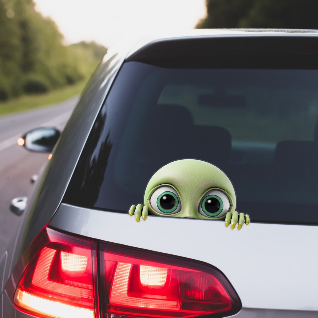 Funny Peeking Alien Car Window Sticker - Etsy