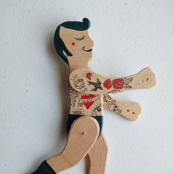 Wooden Acrobat Toy - Etsy