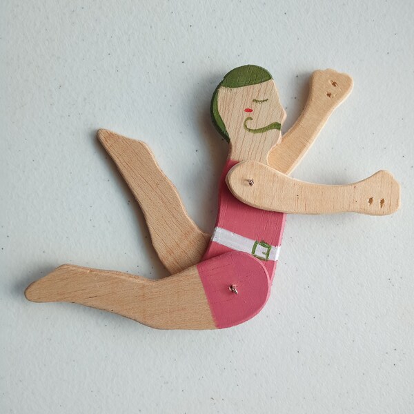 Wooden Acrobat Toy - Etsy