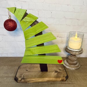 Wood Grinch Tree Bent Christmas Tree Christmas Decor Handmade Grinch ...