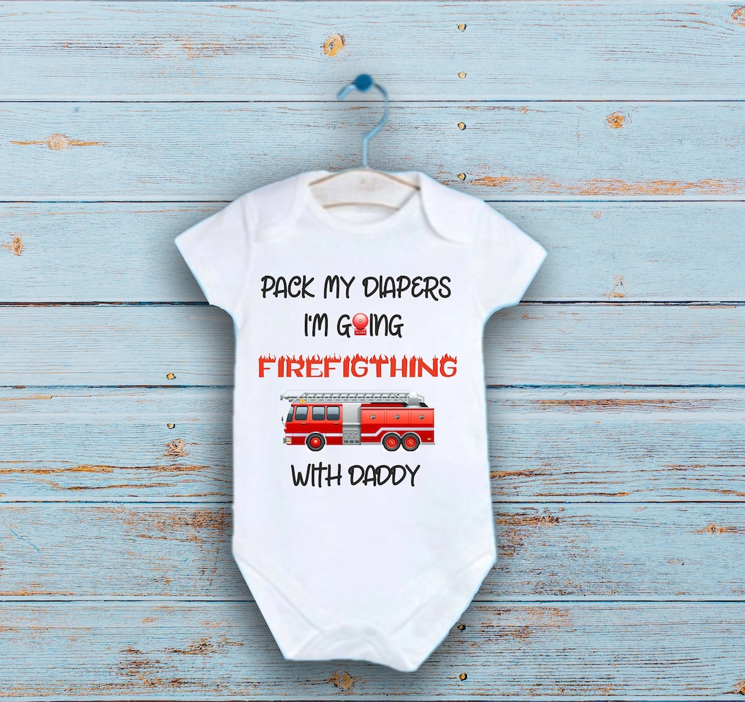 Firefighting Daddy Bodysuit, Baby Shower Gift, Fireman Bodysuit - Etsy