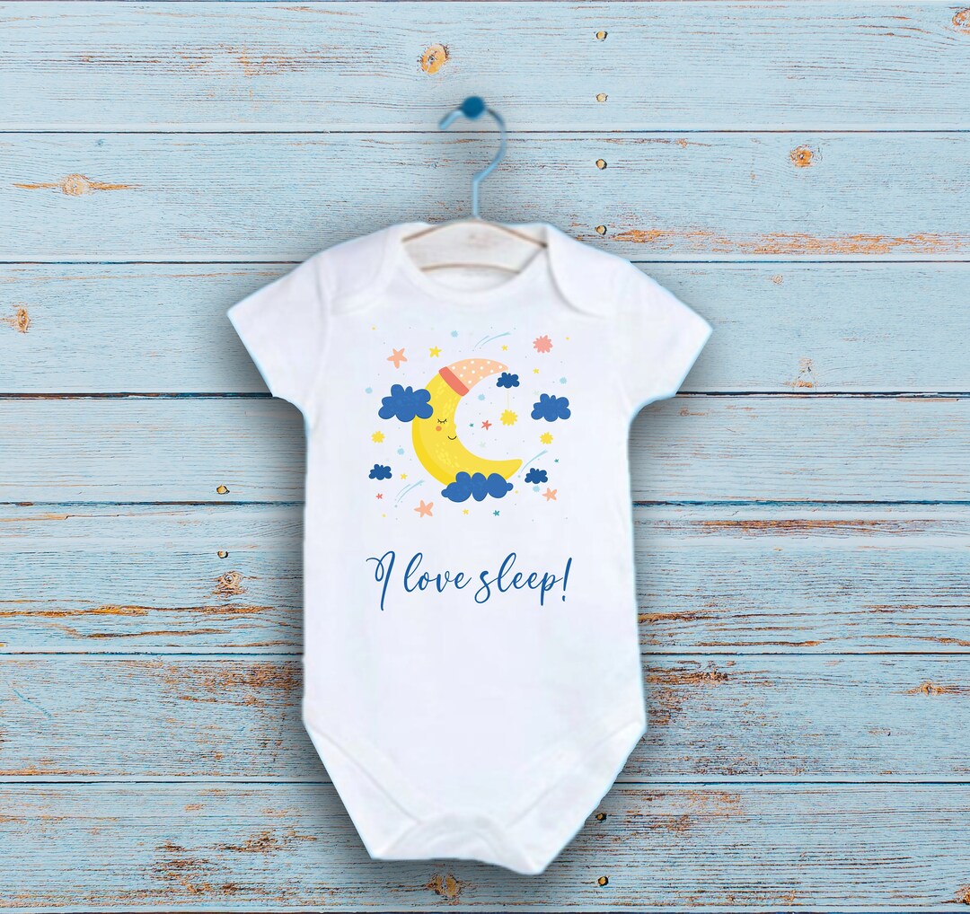 I Love Sleep Onesie®, Cute Moon Baby Shower Gift, Unisex Baby Clothes ...