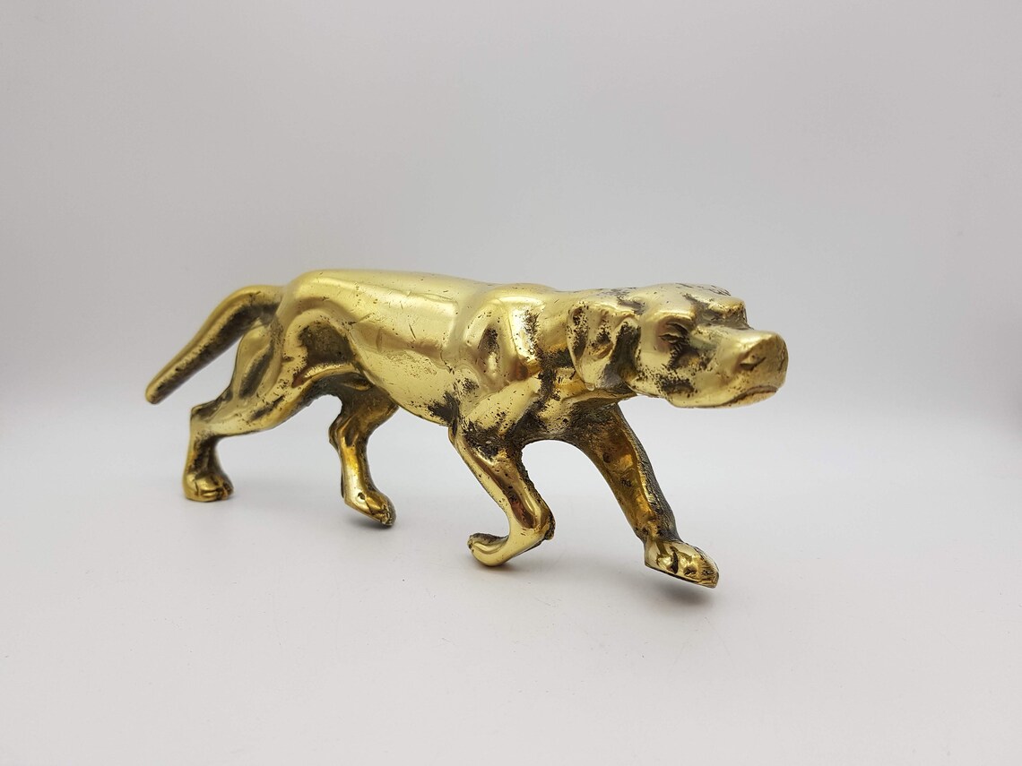 Antique Brass Pointer Dog Statue Ornament Working Hunting | Etsy