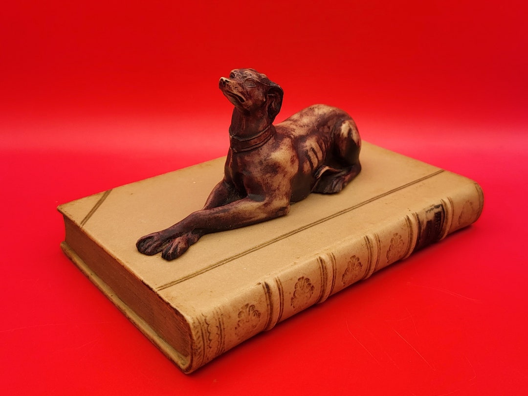 Vintage Greyhound / Whippet Faux Book - Paperweight - Sculpture - Etsy