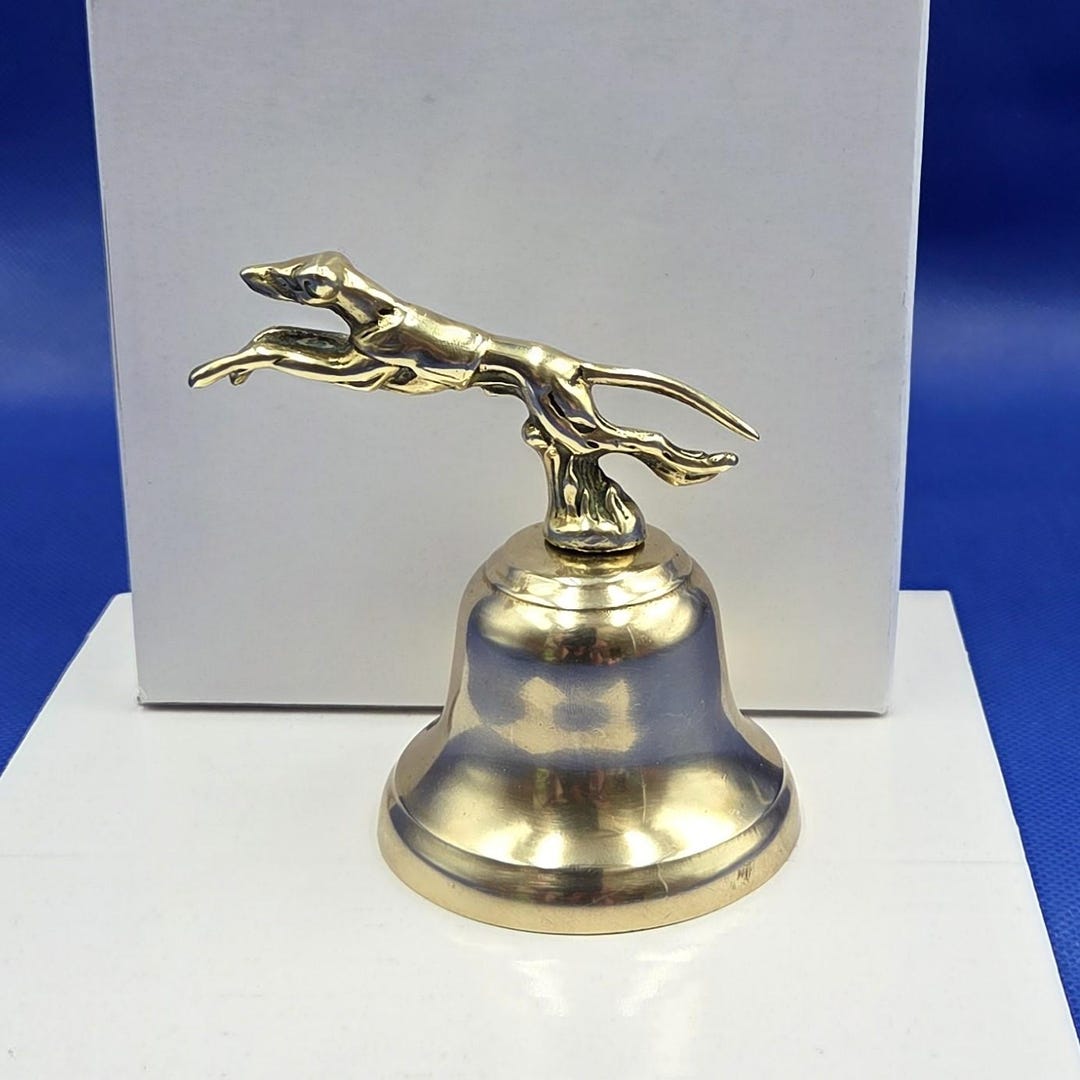 Brass Greyhound Table Bell - Circa 1950’s - Etsy