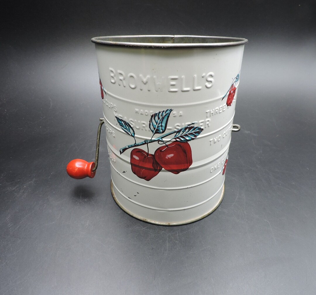 Vintage Flour Sifter Bromwell's Flour Sifter Metal Flour Sifter Vintage ...