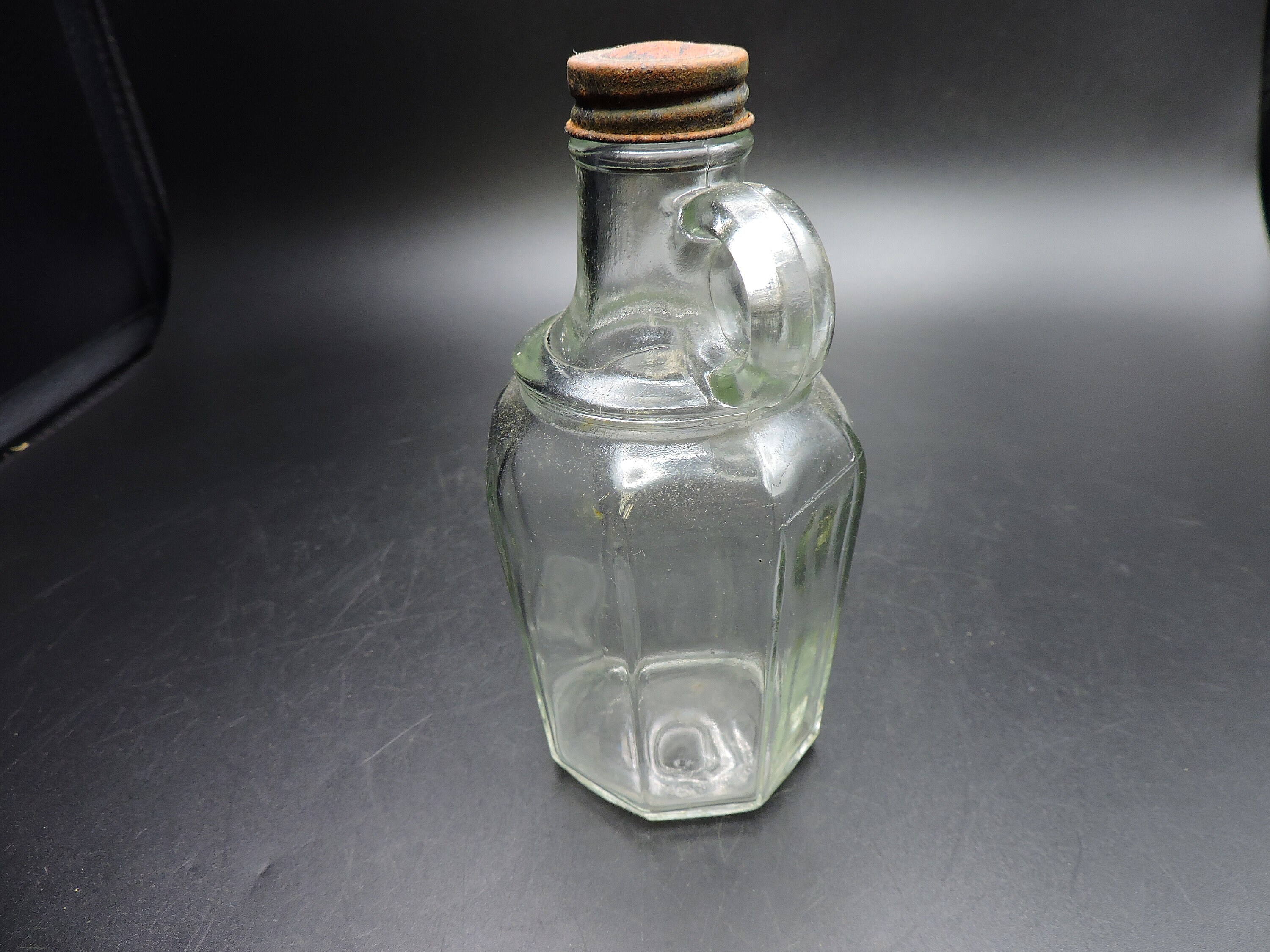 Vintage Glass Syrup Jug ~ 8 Sided Syrup Jug ~ Country Store Jug ~ Old ...