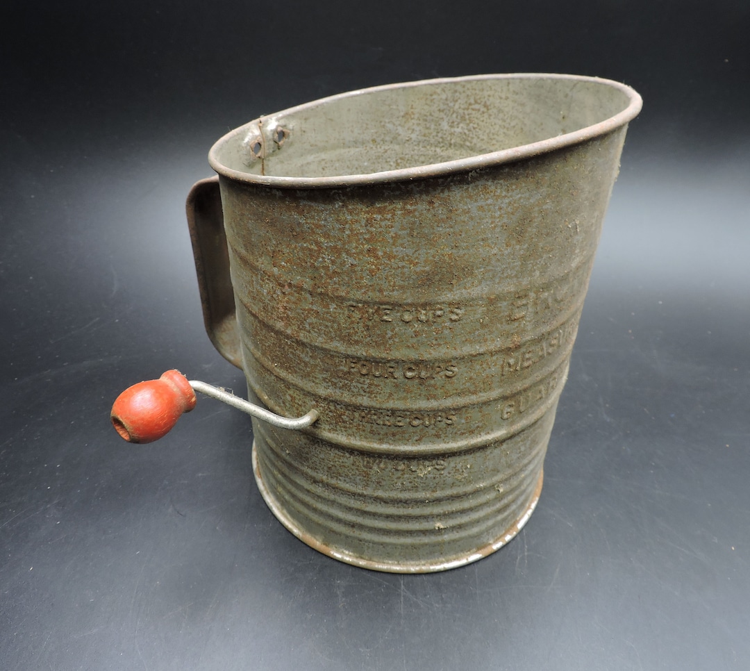 Vintage Flour Sifter ~ Bromwell Flour Sifter - Metal Flour Sifter ...