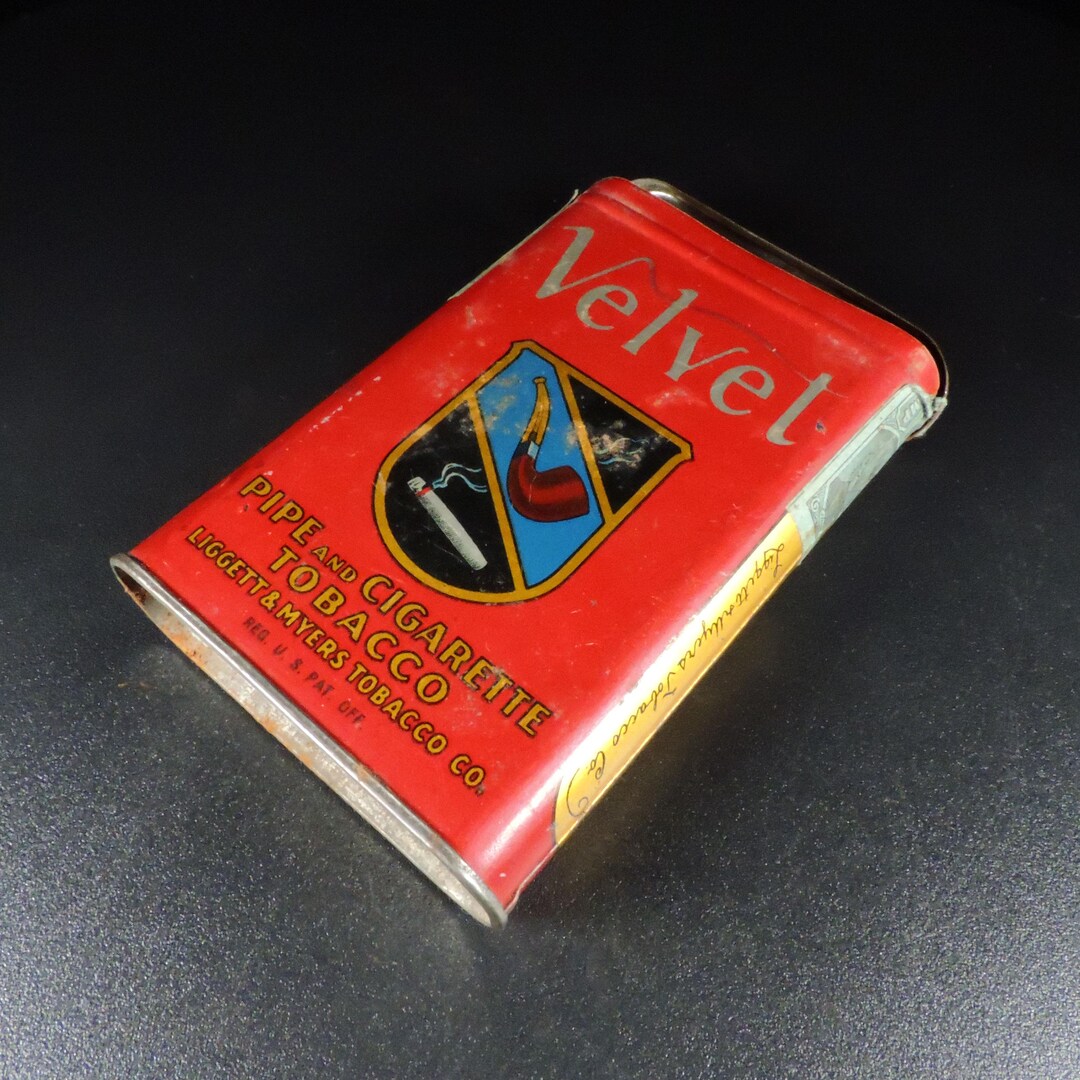 Tobacco Advertising Tin ~ Velvet Tobacco Tin ~ Pipe Tobacco ~ Cigarette ...