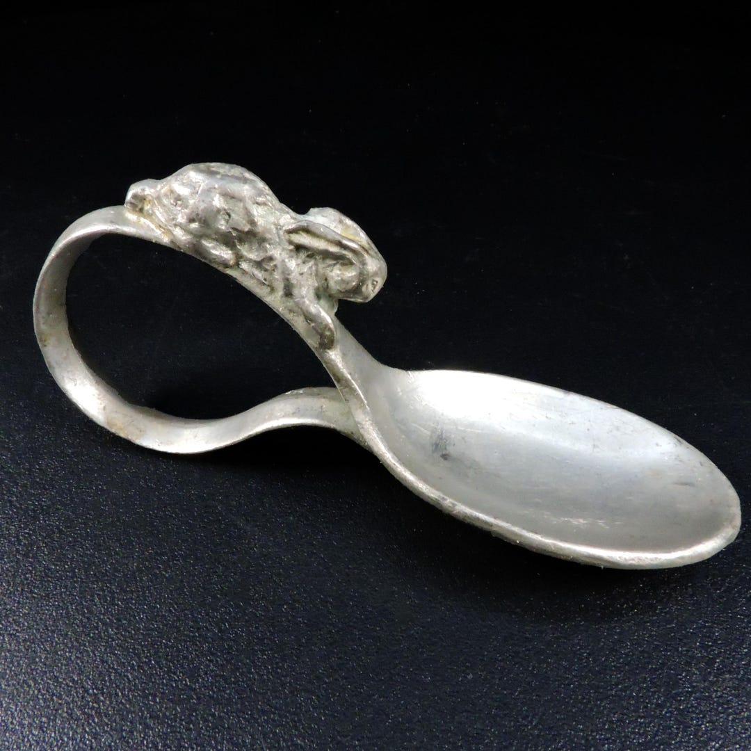 Antique Loop Handled Spoon ~ Figural Rabbit Spoon ~ Early Feeding Spoon ...