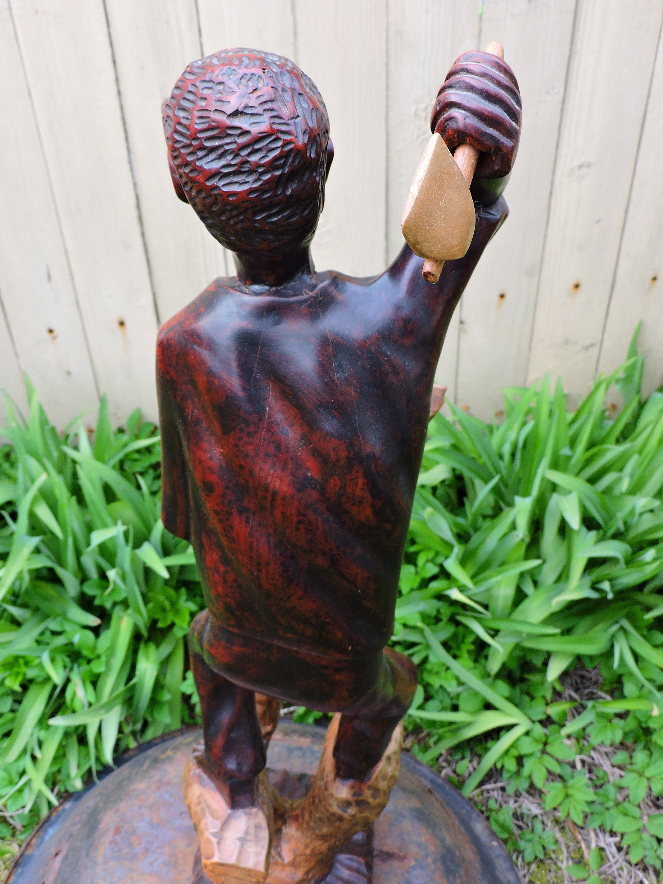 Hand Carved Wooden Statue Wood Chopper Statue Folk Art | Etsy