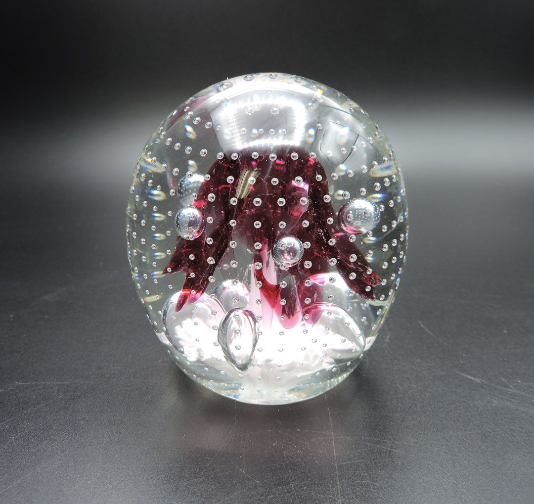 Vintage Paperweight ~ Controlled Bubble Paperweight ~ Gibson Glass ...