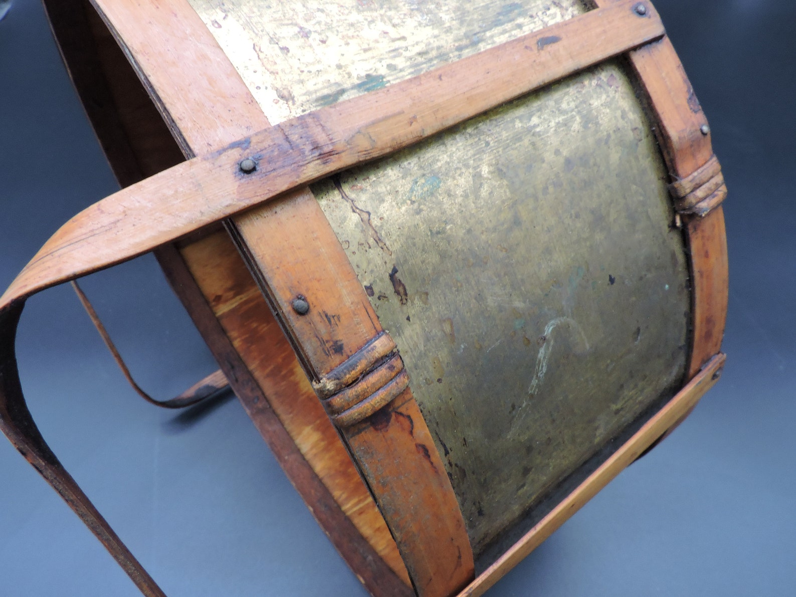 Antique Basket Early 20th Century Basket Brass Reed & - Etsy