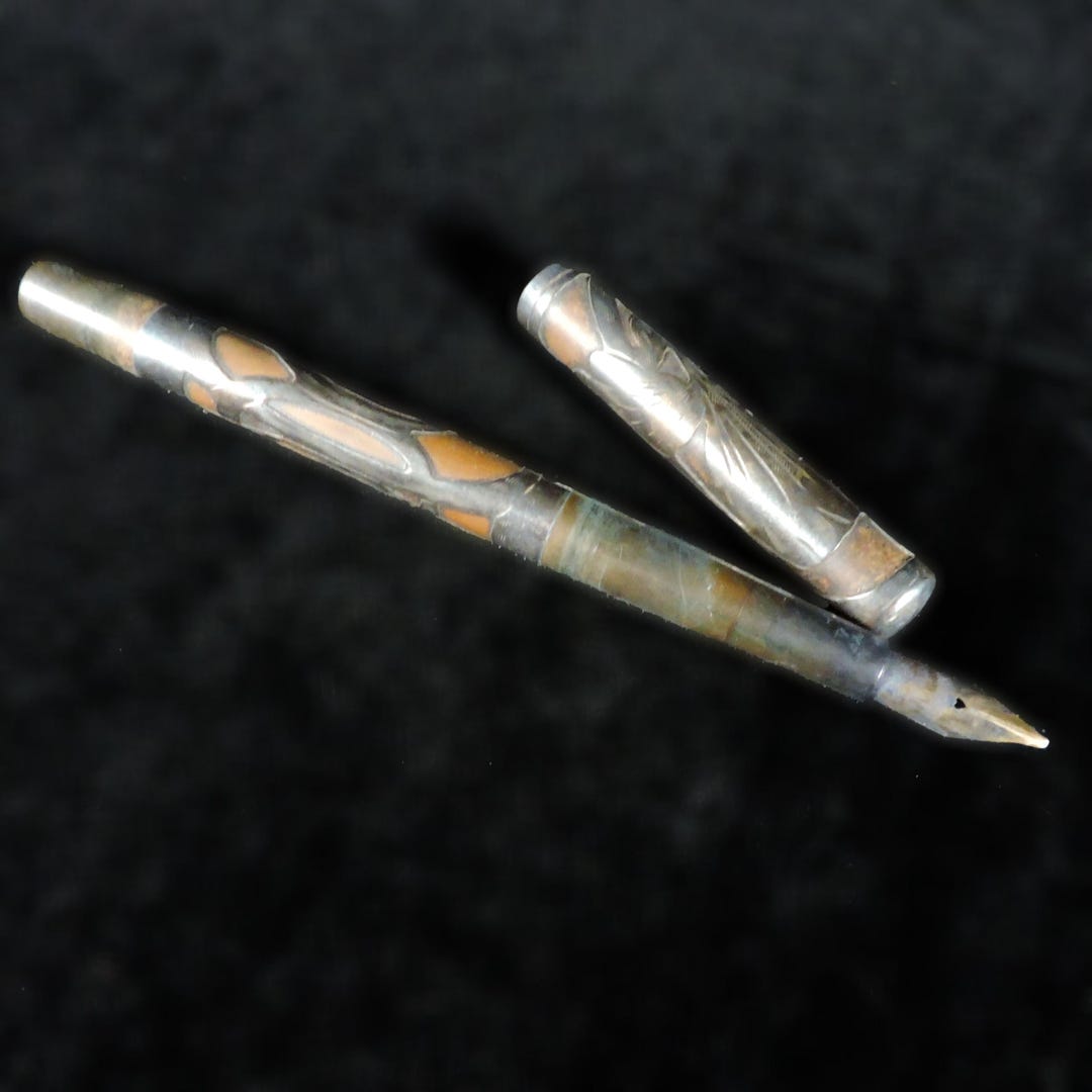 Waterman Silver Overlay Fountain Pen ~ Art Nouveau Waterman Cartridge ...