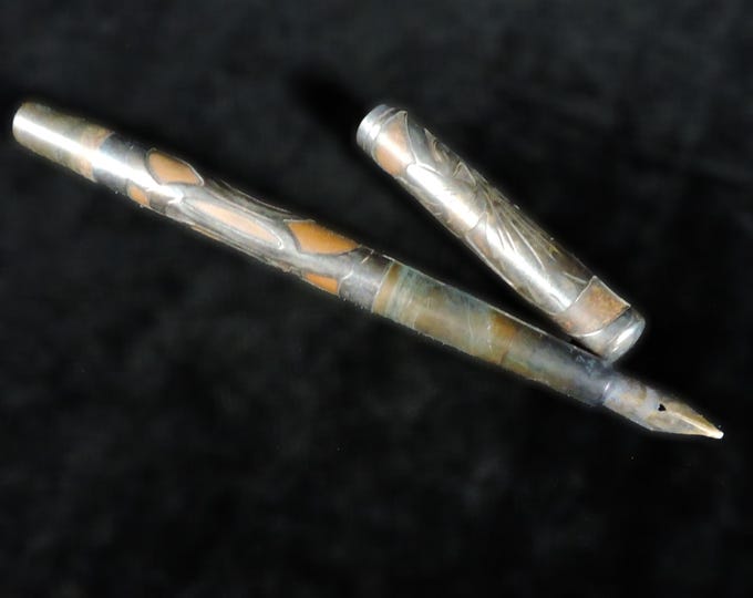 Waterman Silver Overlay Fountain Pen ~ Art Nouveau Waterman Cartridge ...