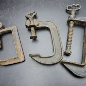 Antique C Clamps ~ Ornate C Clamps ~ Old Victorian Style C Clamps ...