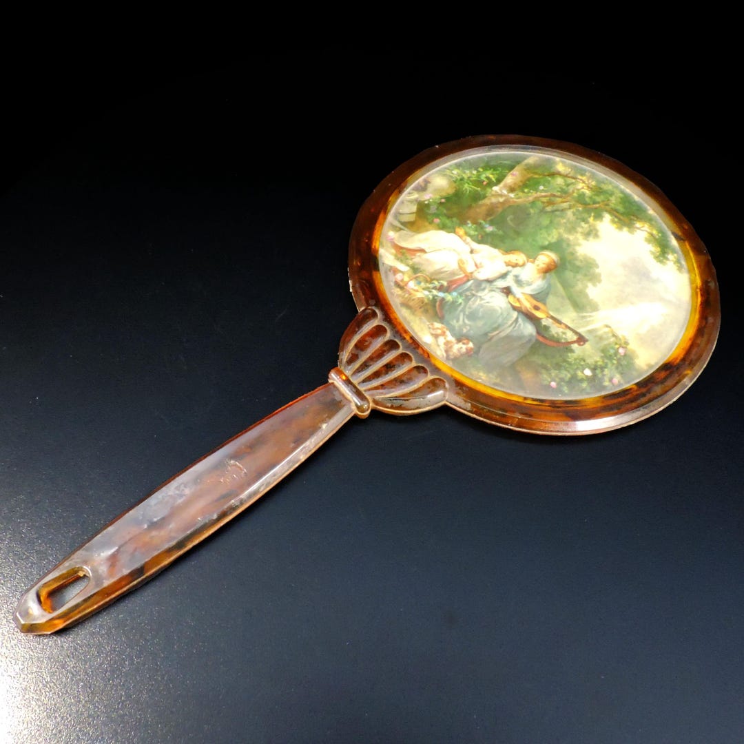 Vintage Hand Mirror ~ Old Handheld Hand Mirror ~ Vanity Accessory ...