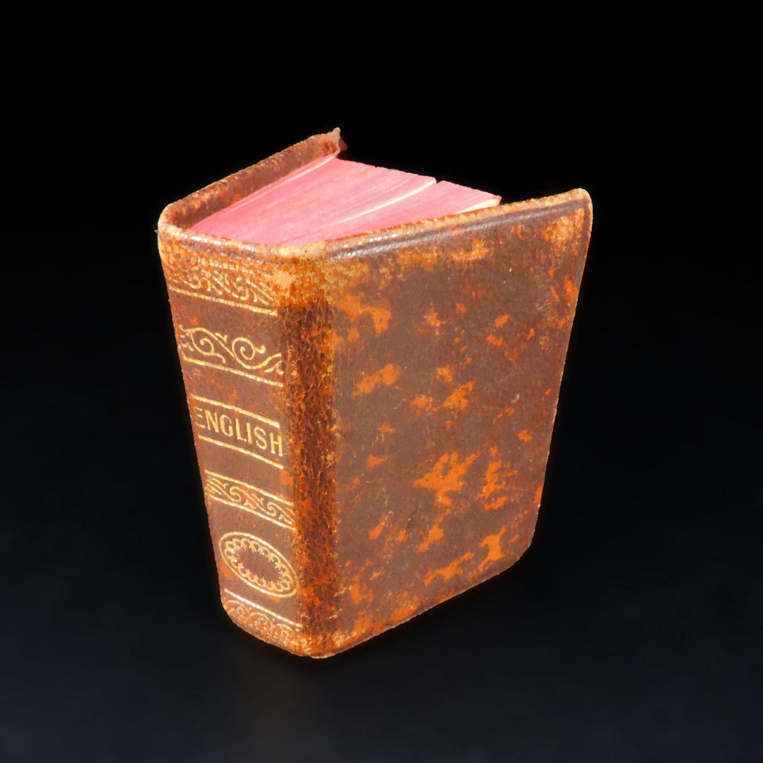 Miniature Leather Dictionary Antique Miniature Book Little Webster ...