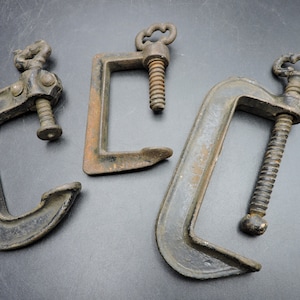 Antique C Clamps ~ Ornate C Clamps ~ Old Victorian Style C Clamps ...