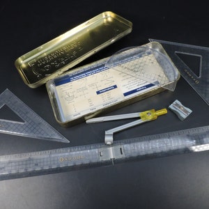 Vintage Drawing Tools Mathematical Drawing Set Technical Drawing Set ...