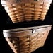 Early Peterborough Basket ~ Old Lidded Basket ~ Oak Splint Basket ...