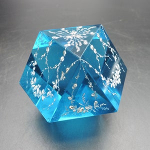 Vintage Blue Paperweight ~ Faceted Paperweight ~ Turquoise Blue ...