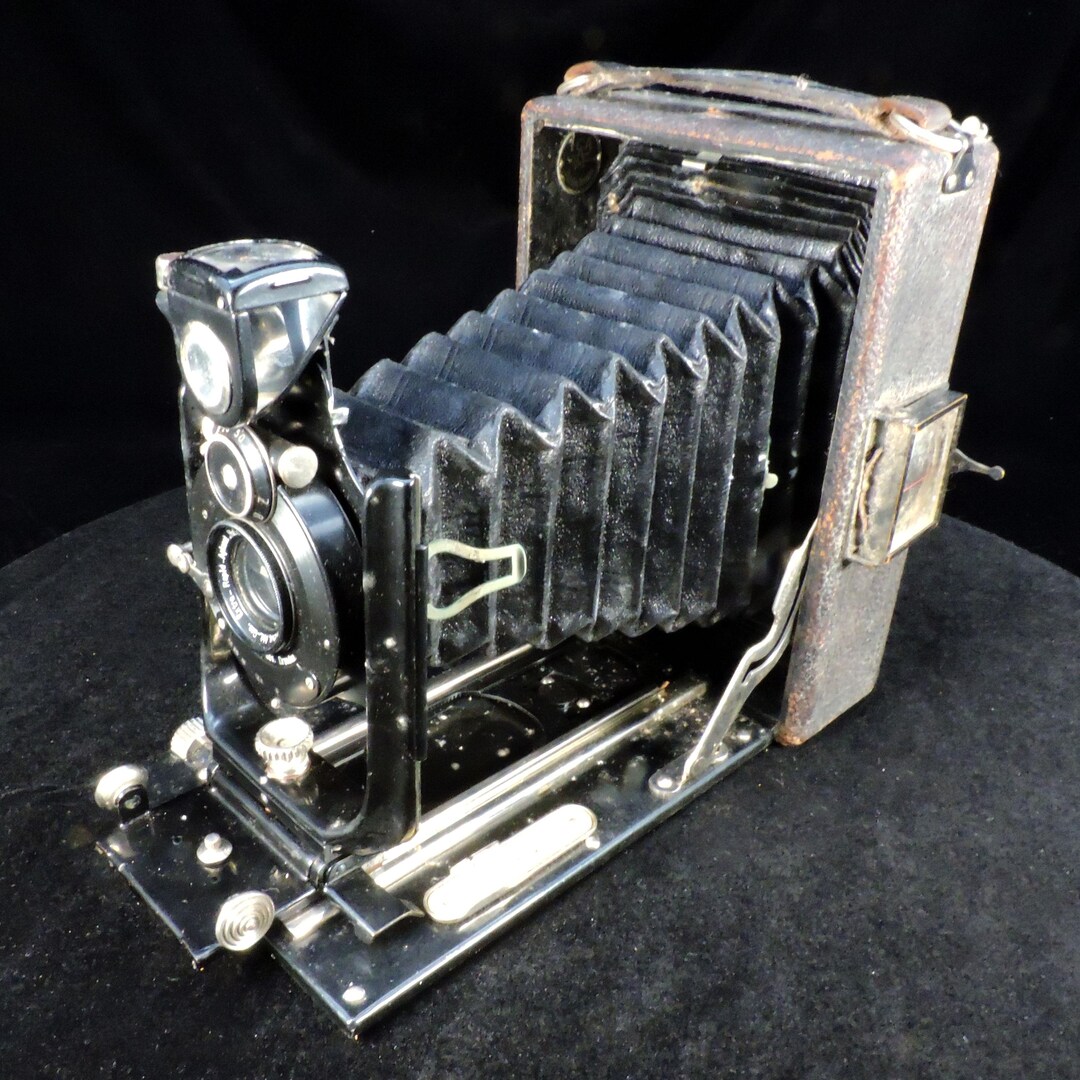 Vintage Bellows Camera ~ Antique Ica Delta 208 Camera ~ 9cm X 12cm ...