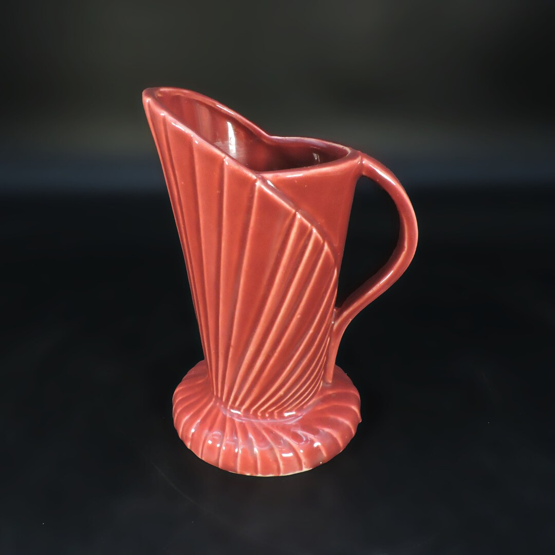 Vintage Art Deco Pitcher Handled Pitcher Classic Medium Size Pitcher ...