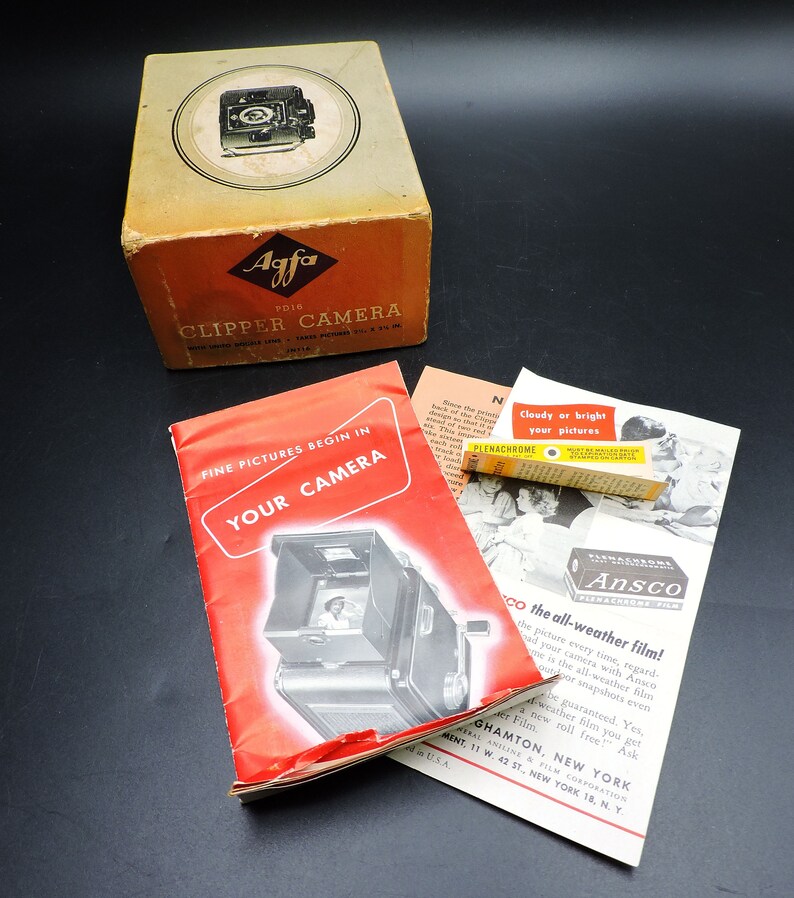 Vintage Camera ~ Agfa Ansco PD16 Clipper ~ Old Film Camera ~ Vintage ...