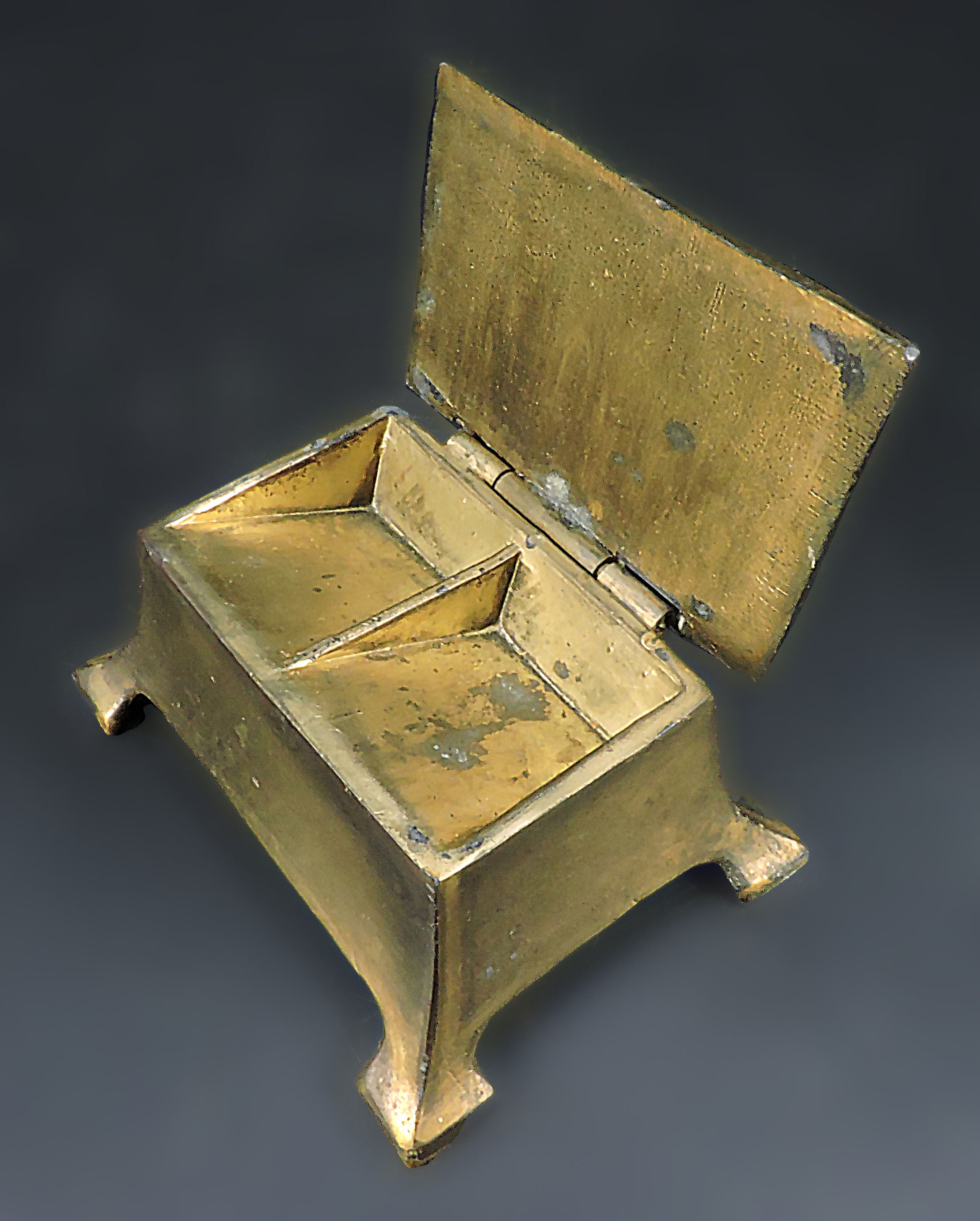 Vintage Stamp Box ~ Victorian Stamp Box ~ Brass Stamp Box ~ Brass Stamp ...