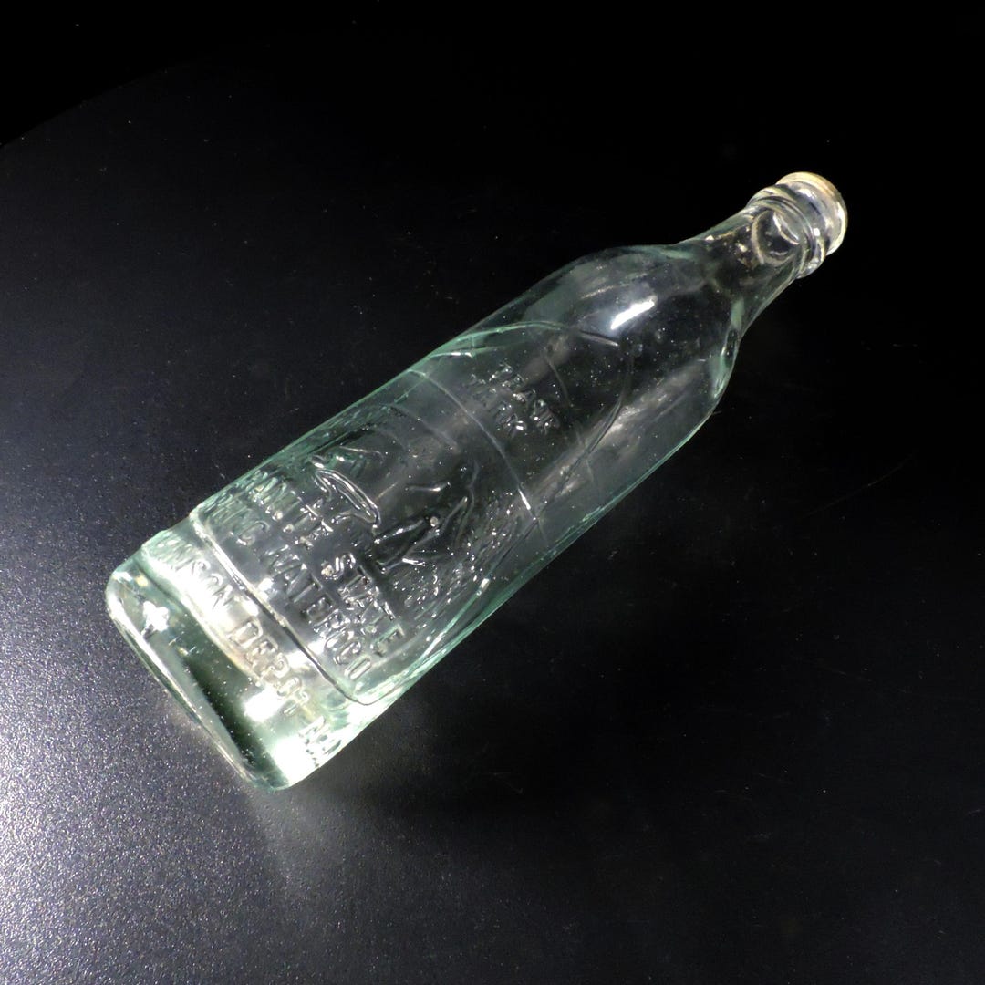 Vintage Spring Water Bottle ~ Embossed Spring Water Bottle ~ Granite ...
