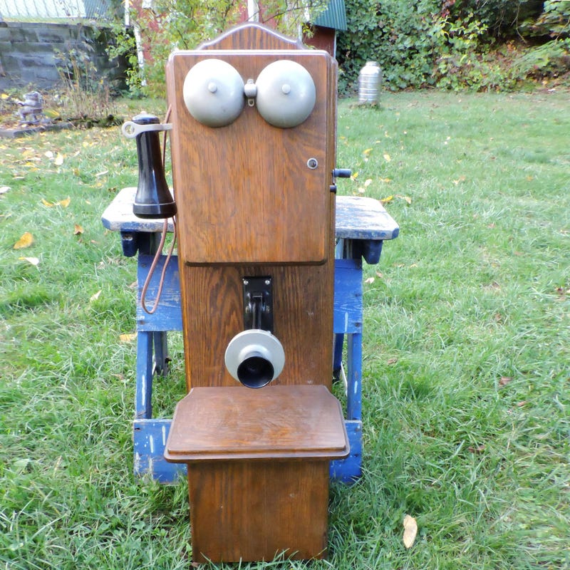 Antique Crank Phone - Etsy