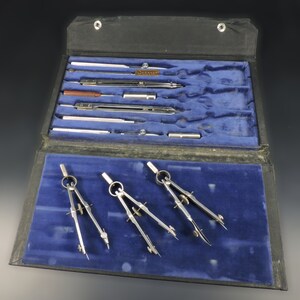 Vintage Charvoz Drafting Set Charvoz 877 Drafting Set 12 Piece Drafting ...