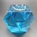 Vintage Blue Paperweight ~ Faceted Paperweight ~ Turquoise Blue ...
